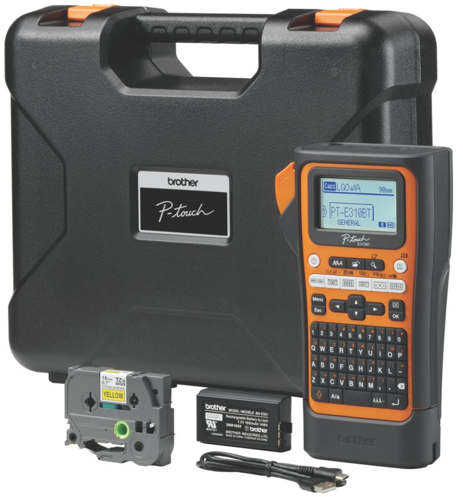 Brother PTE310BTVP Electricians Label Printer - Screwfix