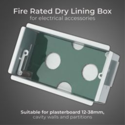 British General Fire Rated 2-Gang Dry Lining Box 47mm - Screwfix