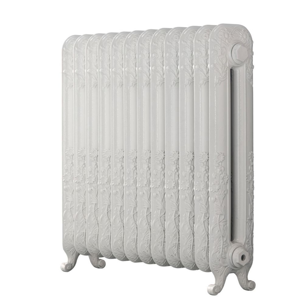 Arroll 794mm x 814mm 4260BTU White Cast Iron 2 Column Radiator - Screwfix