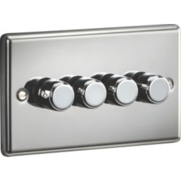Knightsbridge 4-Gang 2-Way LED Intelligent Dimmer Switch Polished ...