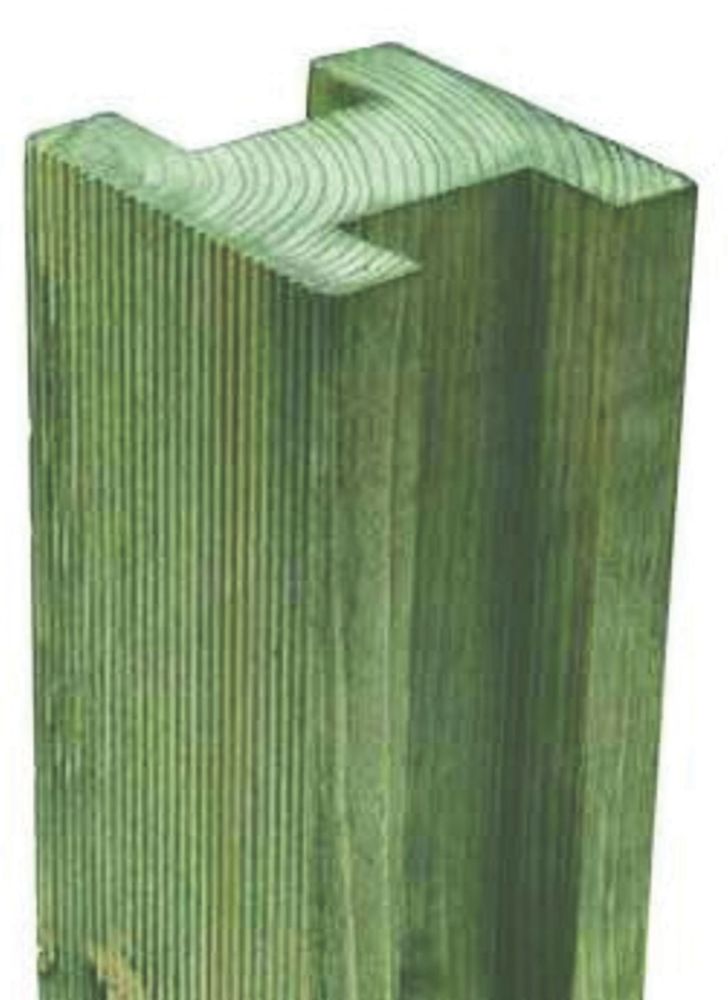 Forest Natural Timber Reeded Fence Posts 95mm x 95mm x 2.4m 5 Pack ...