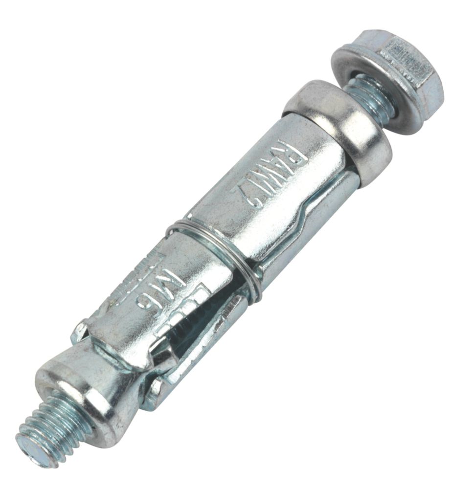 Rawlplug Loose Bolt Shield Anchors RBL2 M6 x 55mm 25 Pack - Screwfix