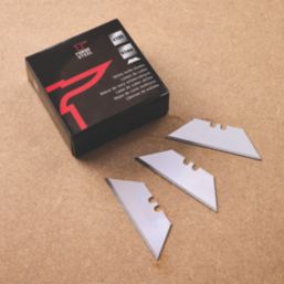 Forge Steel Straight Utility Knife Blade 100 Pack - Screwfix