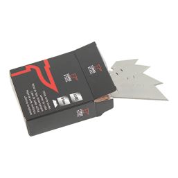 Forge Steel Straight Utility Knife Blade 100 Pack - Screwfix