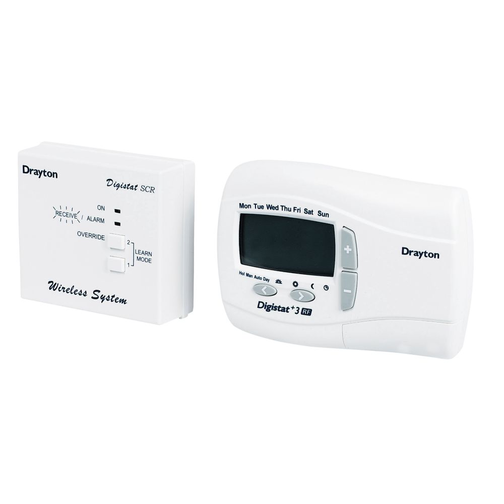 Drayton Digistat +3RF 1-Channel Wireless Room Thermostat - Screwfix