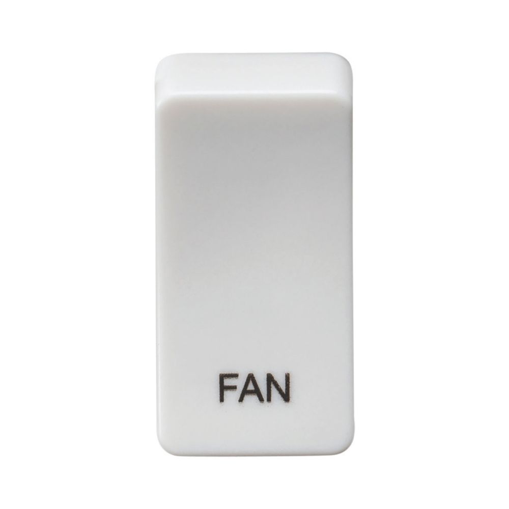 Knightsbridge 'FAN' Switch Cover White - Screwfix