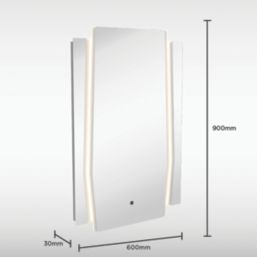 Sensio Gatsby Rectangular Illuminated Art Deco Bathroom Mirror With ...