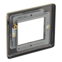 LAP 2-Module Modular Faceplate Antique Brass - Screwfix