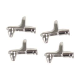 Essentials MDF Round Shelf Supports Silver 20 Pack - Screwfix