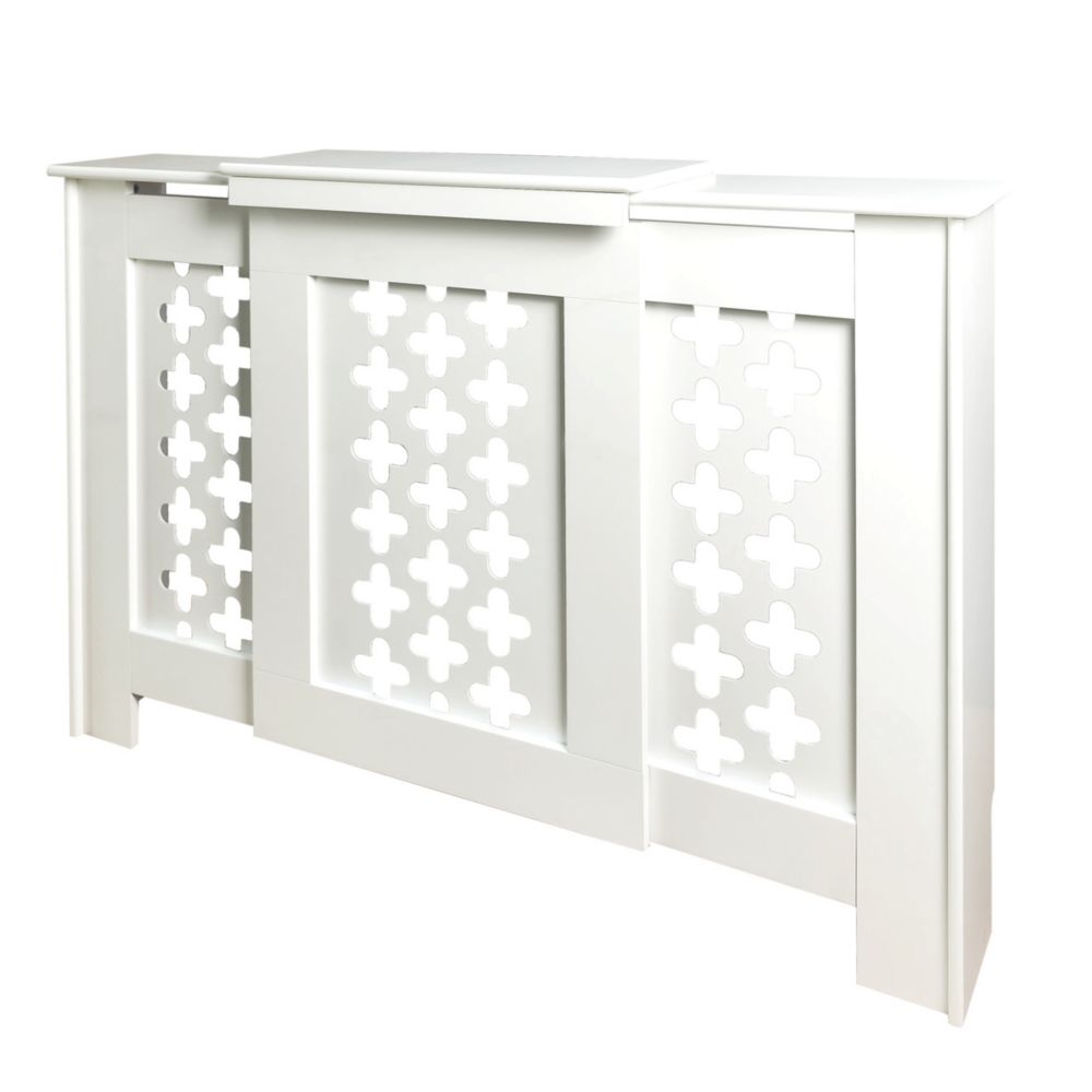 Victorian Radiator Cover White 970-1420mm x 235mm x 936mm - Screwfix