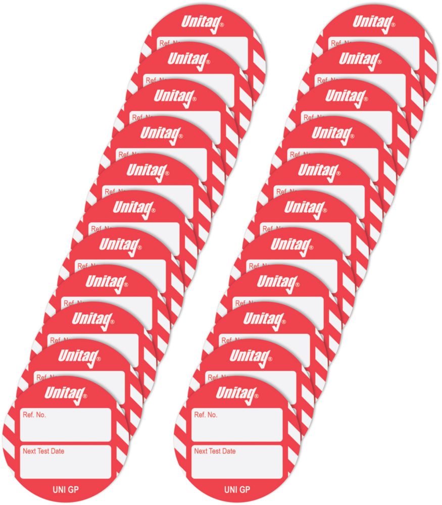 Scafftag Unitag Inserts (Red) 20 Pack - Screwfix