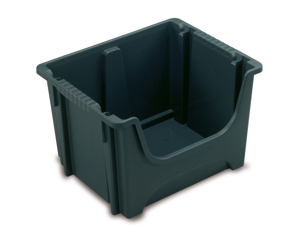 Barton 50Ltr 400mm x 600mm x 270mm Grey Storage Bin - Screwfix