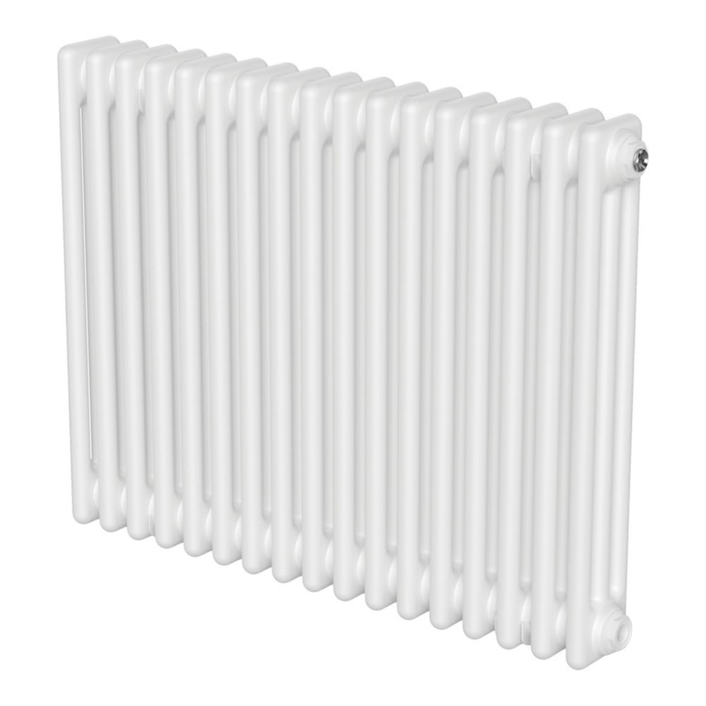 Flomasta 600mm x 785mm 3376BTU White Horizontal 3 Column Radiator ...