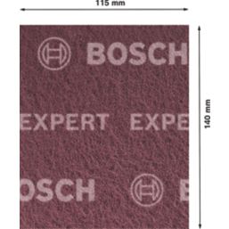 Bosch Expert N880 Metal Fleece Pads 140mm x 115mm Red 2 Pack - Screwfix