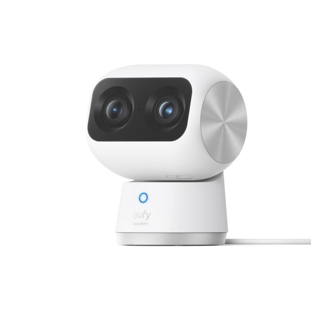 Eufy S350 Mains-Powered White Wired 4K Indoor Round Security Camera ...