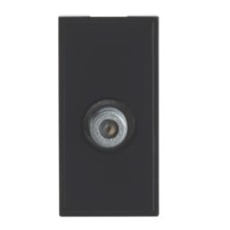 Contactum Media Modular F-Type Satellite Socket Black - Screwfix