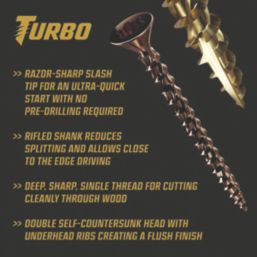 Turbo TX TX Double-Countersunk Multi-Purpose Screw Trade Pack 1400 ...