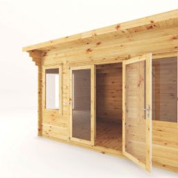 Mercia Helios Curved Roof 12' 6" x 9' (Nominal) Arched Timber Log Cabin ...