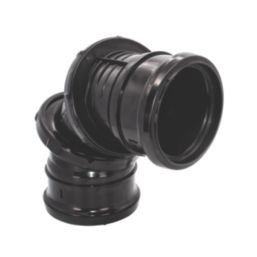 FloPlast Push-Fit 0-90° Double Socket Adjustable Bend Black 110mm ...