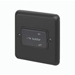 MK Contoura 10A 1-Gang 3-Pole Fan Isolator Switch Black with Colour ...