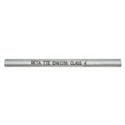 Deta TTE Round Steel Galvanised Class 4 Conduit Tube 20mm x 3m - Screwfix