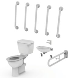 Nymas Doc M Close-Coupled Toilet Pack White 13 Piece Set - Screwfix