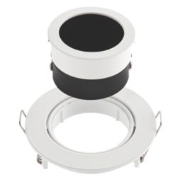 LAP Cast Baffle Tilt Anti-Glare Recessed Downlight White - Screwfix