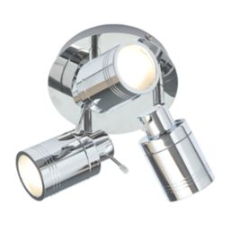Spa Scorpius Round 3-Light Spotlight Chrome - Screwfix