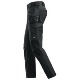 Snickers 6271 Full Stretch Work Trousers Black 31" W 32" L - Screwfix