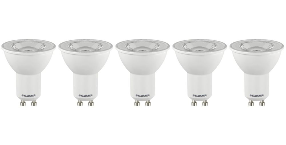 Sylvania Refled Es50 V6 840 Sl5 Gu10 Led Light Bulb 610lm 7w 5 Pack