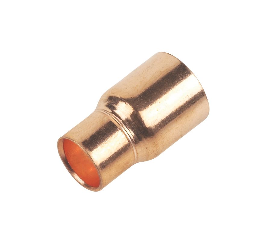 Flomasta Copper End Feed Fitting Reducers F 10mm x M 15mm 2 Pack - Screwfix