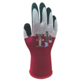 Wonder Grip WG-355 Dual General Handling Gloves Maroon/Grey Large ...