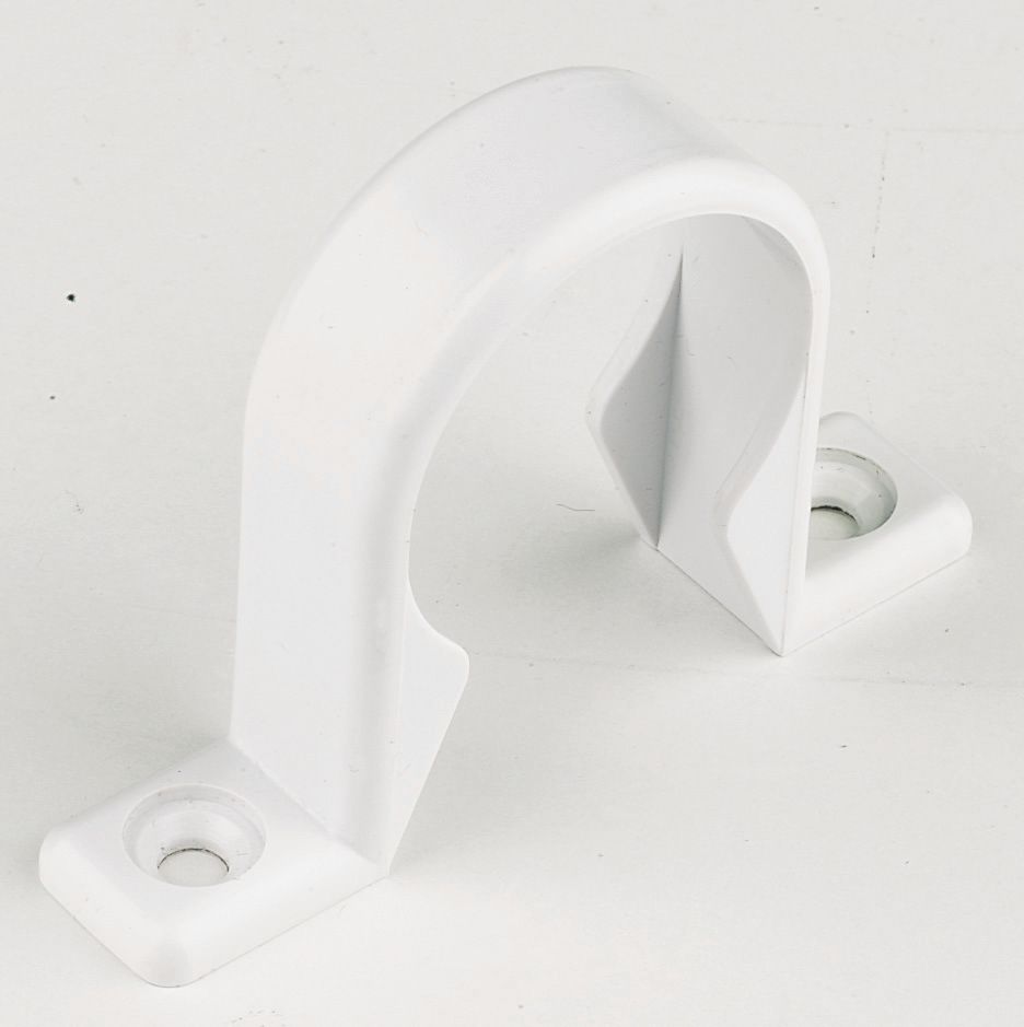 FloPlast Push-Fit Waste Pipe Clips White 32mm 20 Pack - Screwfix