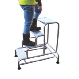 TB Davies 1000mm 4 Step Safety Step With Platform - Screwfix