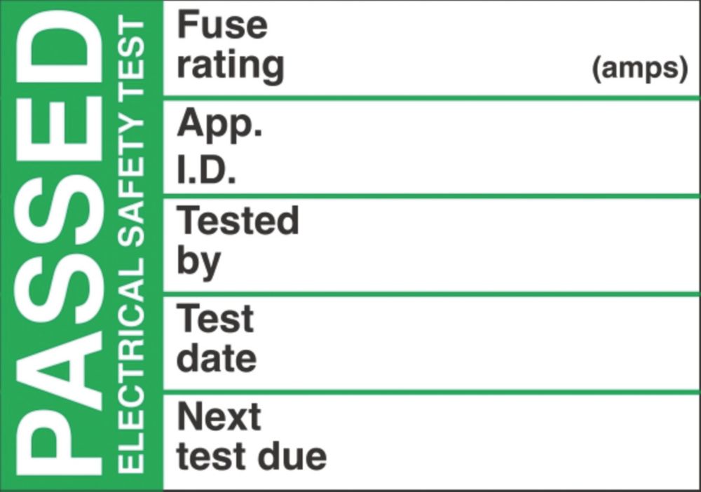 Essentials Pass Test Labels 250 Pack - Screwfix