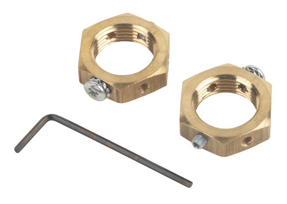 Essentials Earthing Nuts 20mm 2 Pack - Screwfix