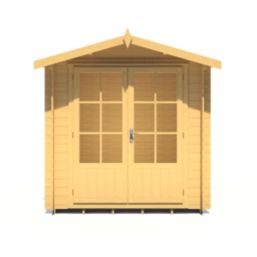 Shire Barnsdale 7' x 7' (Nominal) Apex Timber Log Cabin - Screwfix