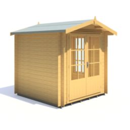 Shire Barnsdale 7' x 7' (Nominal) Apex Timber Log Cabin - Screwfix
