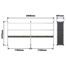 Van Guard Universal Trade Double Van Racking Unit (4 Straight & 2 ...