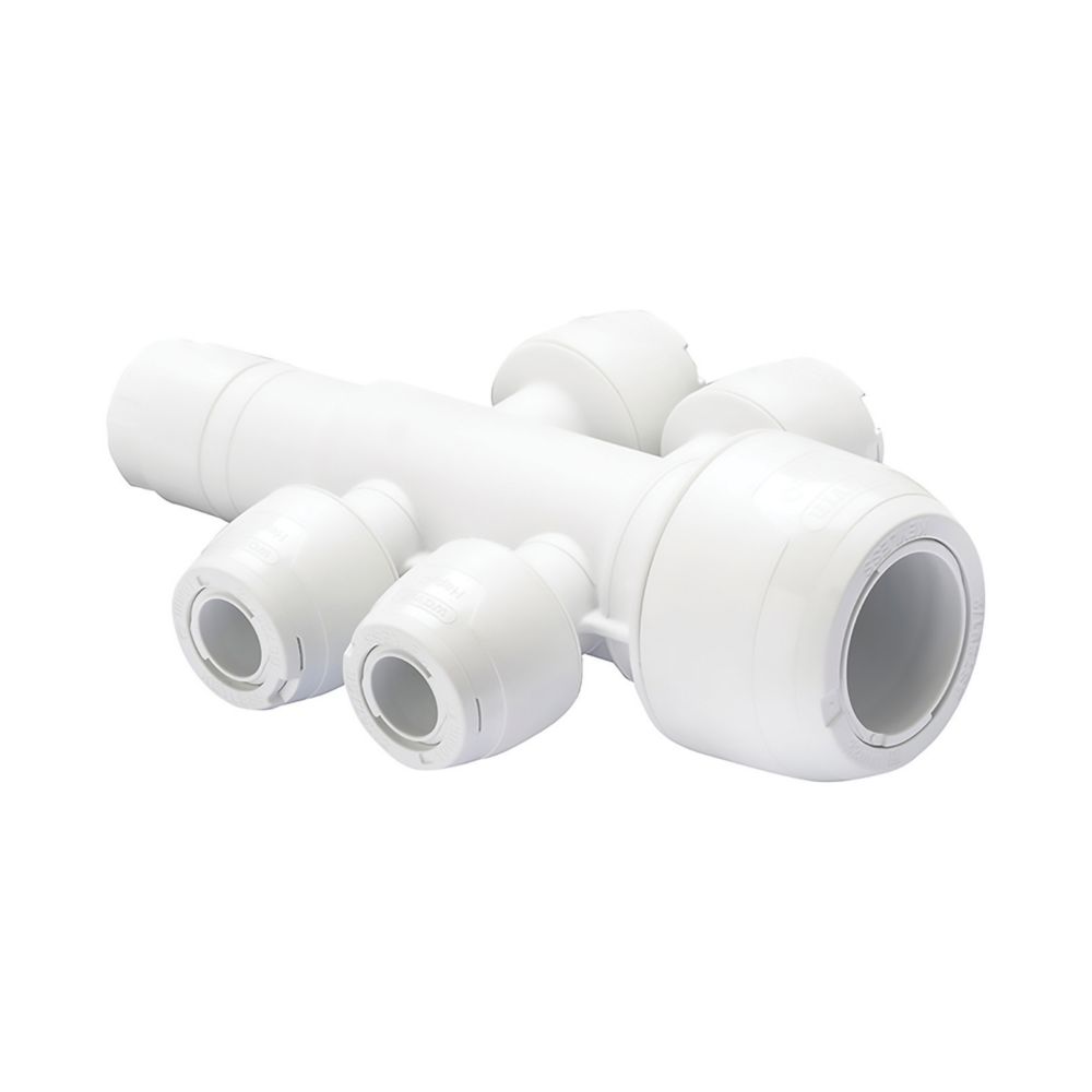 Hep2O Plastic Push-Fit Reducing 4 Port Keyless Spigot Manifold ...