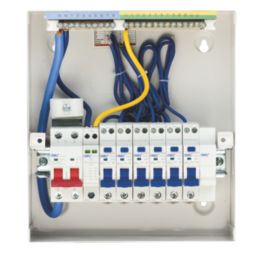 Deta 10-Module 7-Way Populated Main Switch Consumer Unit with SPD ...