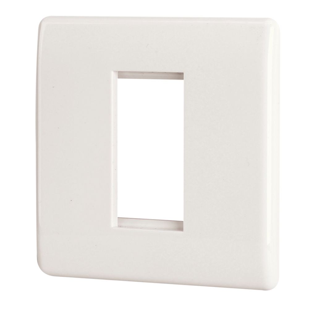 LAP 1-Module Modular Faceplate White - Screwfix
