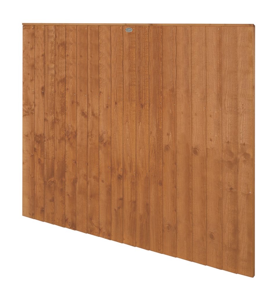Forest Vertical Board Closeboard Fence Panels Golden Brown 6' x 5' Pack ...