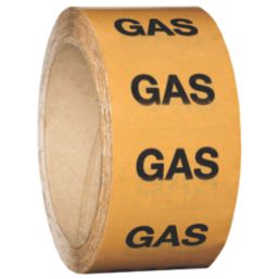 Essentials Gas Pipe Marking Tape Brown 33m x 50mm - Screwfix