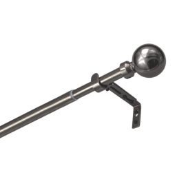 Renaissance Black Nickel Curtain Pole 28/25mm x 180-340cm - Screwfix