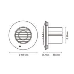Xpelair SSSFC100 Simply Silent 4" Axial Bathroom Shower Extractor Fan ...