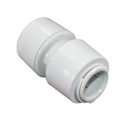 FloPlast FloFit+ Plastic Push-Fit Equal Straight Coupler 22mm - Screwfix
