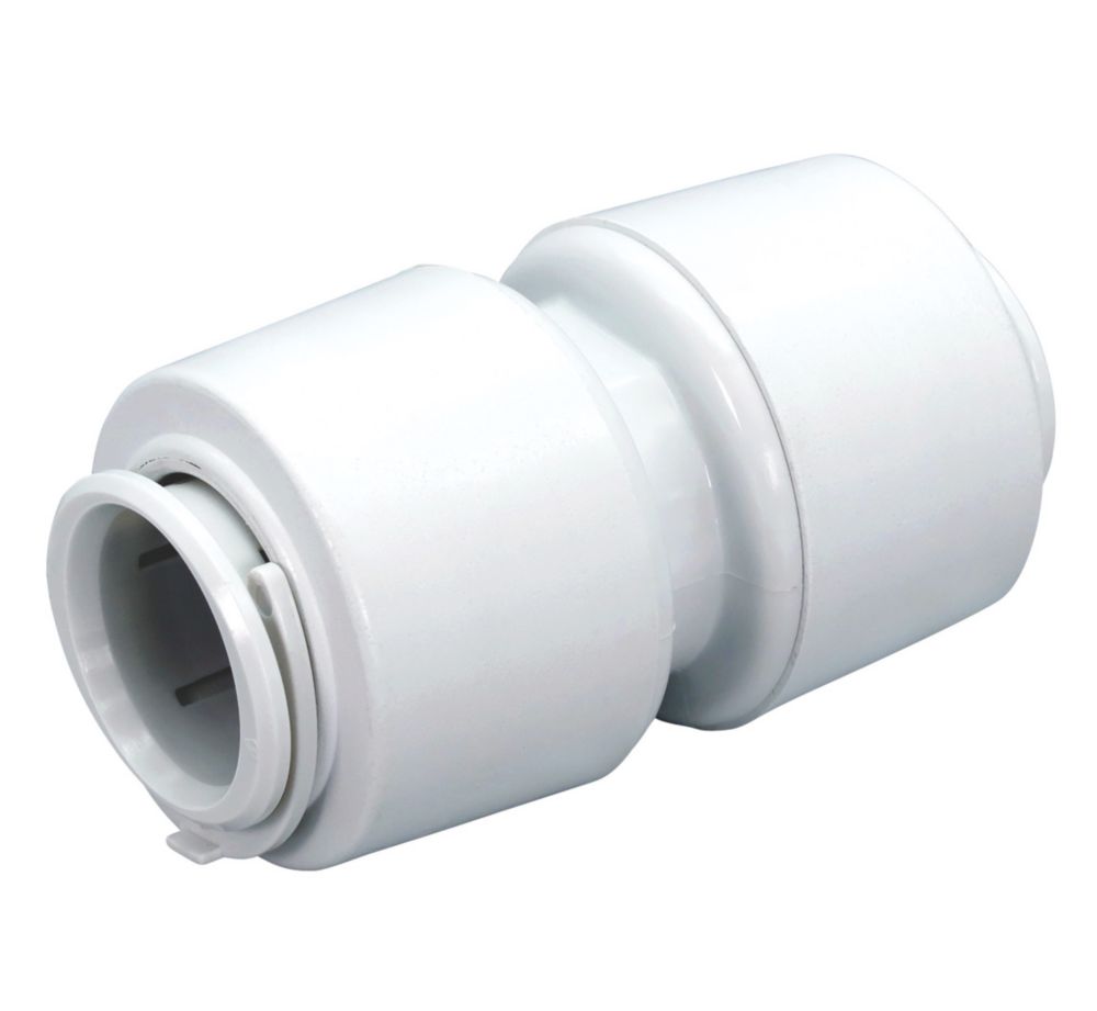 FloPlast FloFit+ Plastic Push-Fit Equal Straight Coupler 22mm - Screwfix