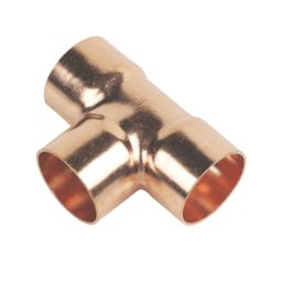 Flomasta Copper End Feed Equal Tee 28mm - Screwfix