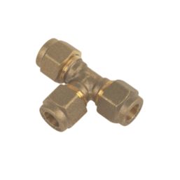 Flomasta Brass Compression Equal Tee 8mm - Screwfix